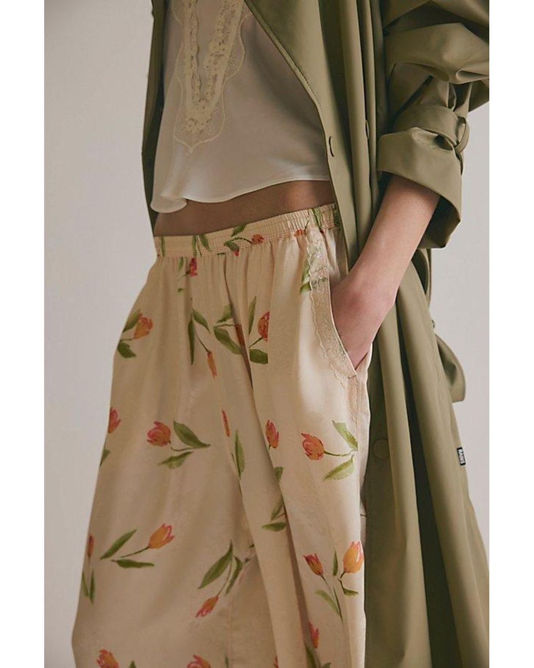 Free People Slip Into Something Pants in Natural | Lyst