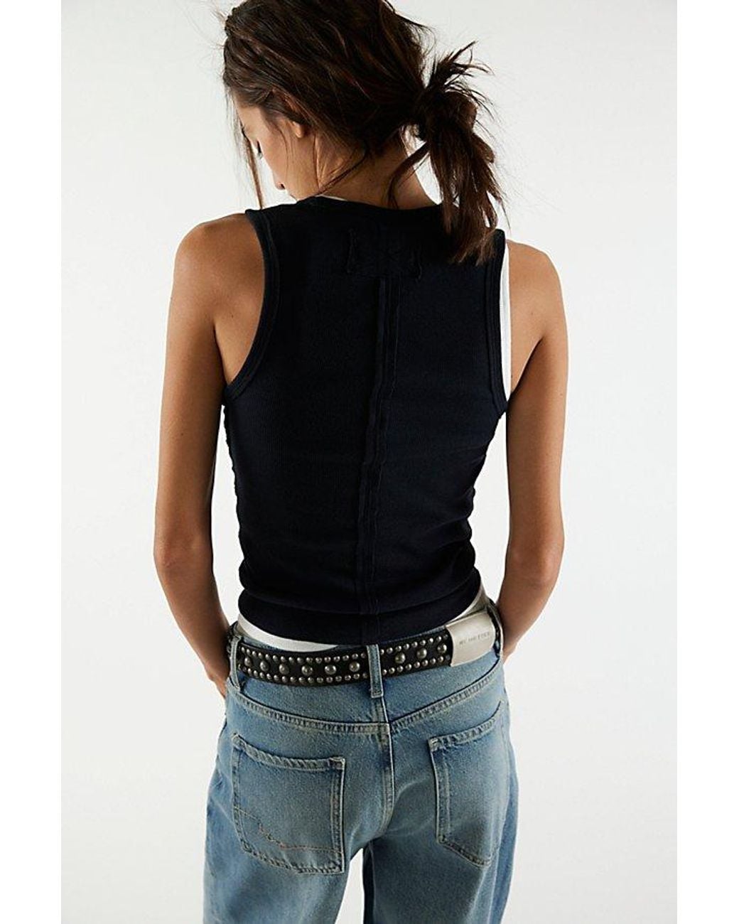 Free People We The Free Neria V-Neck Tank Top in Blue | Lyst