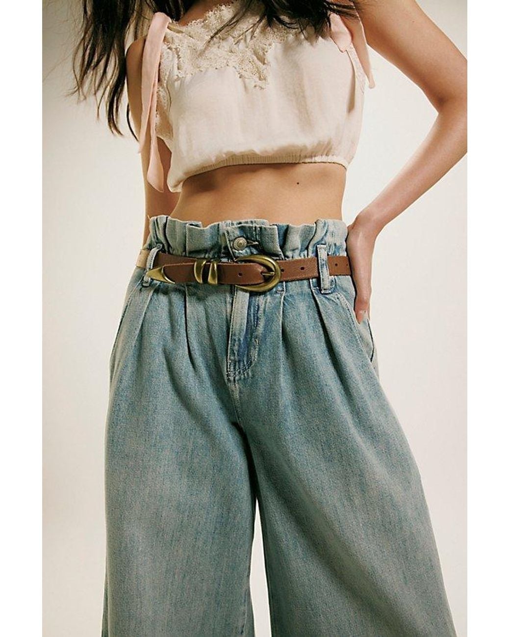 Free People Forager Super Wide-Leg Jeans in Blue | Lyst UK