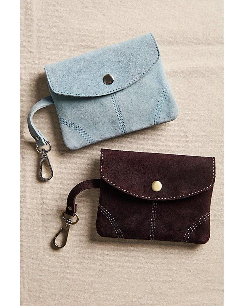 Free People Lyra Suede Wallet in Blue | Lyst UK