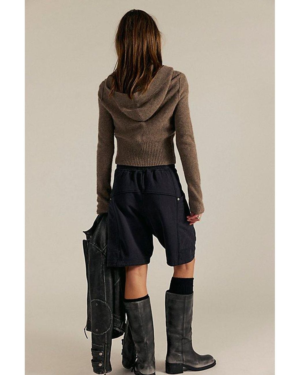 Free People Jet Set Shorts in Black | Lyst