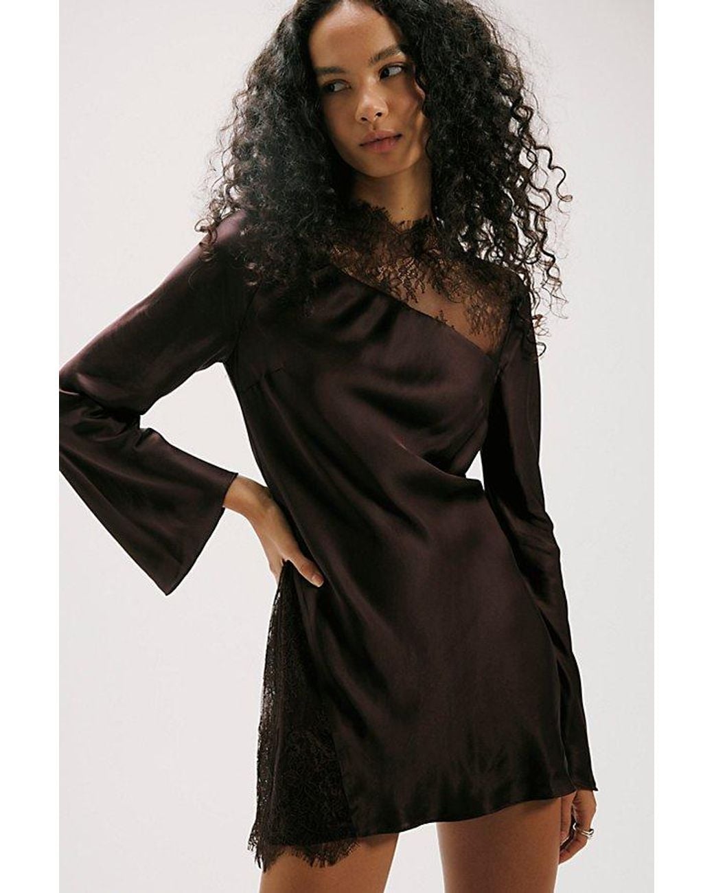 Shona Joy Allegra Lace Mini Dress in Black | Lyst UK