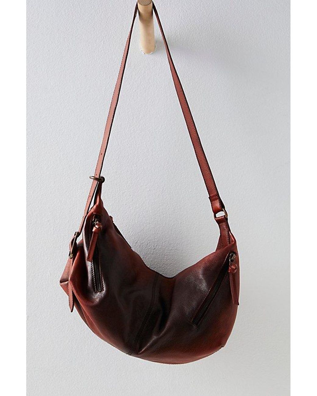 Free People Rumble Leather Sling Bag in Brown | Lyst
