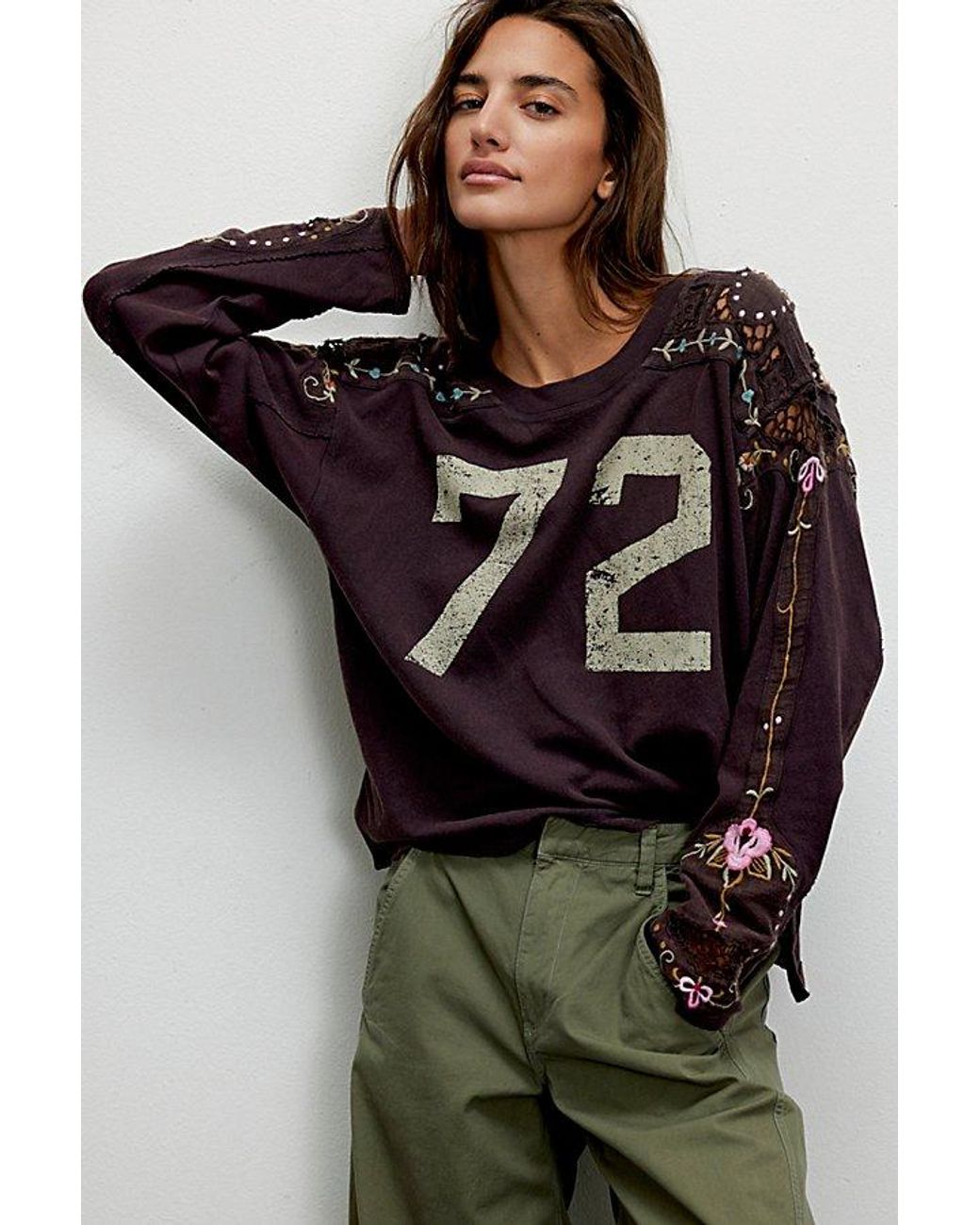 Free People We The Free Lilith Tee in Brown | Lyst