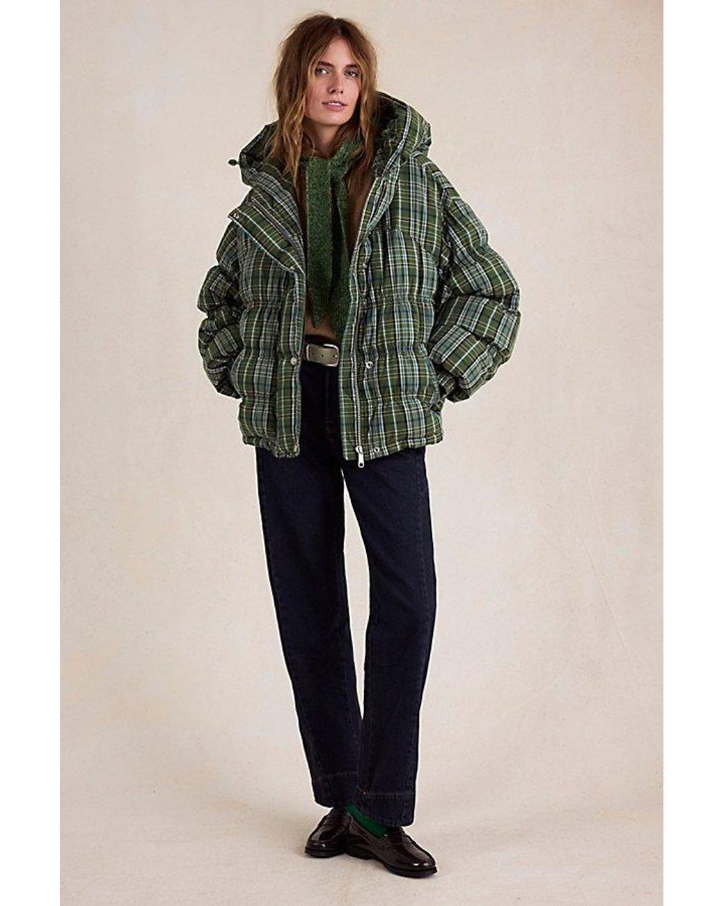 Free People Party Of One Puffer Jacket in Green | Lyst