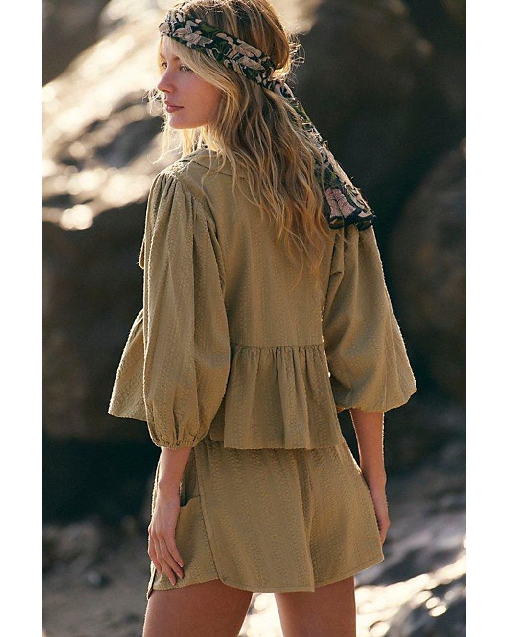 Free People Alisa Short Set in Green | Lyst