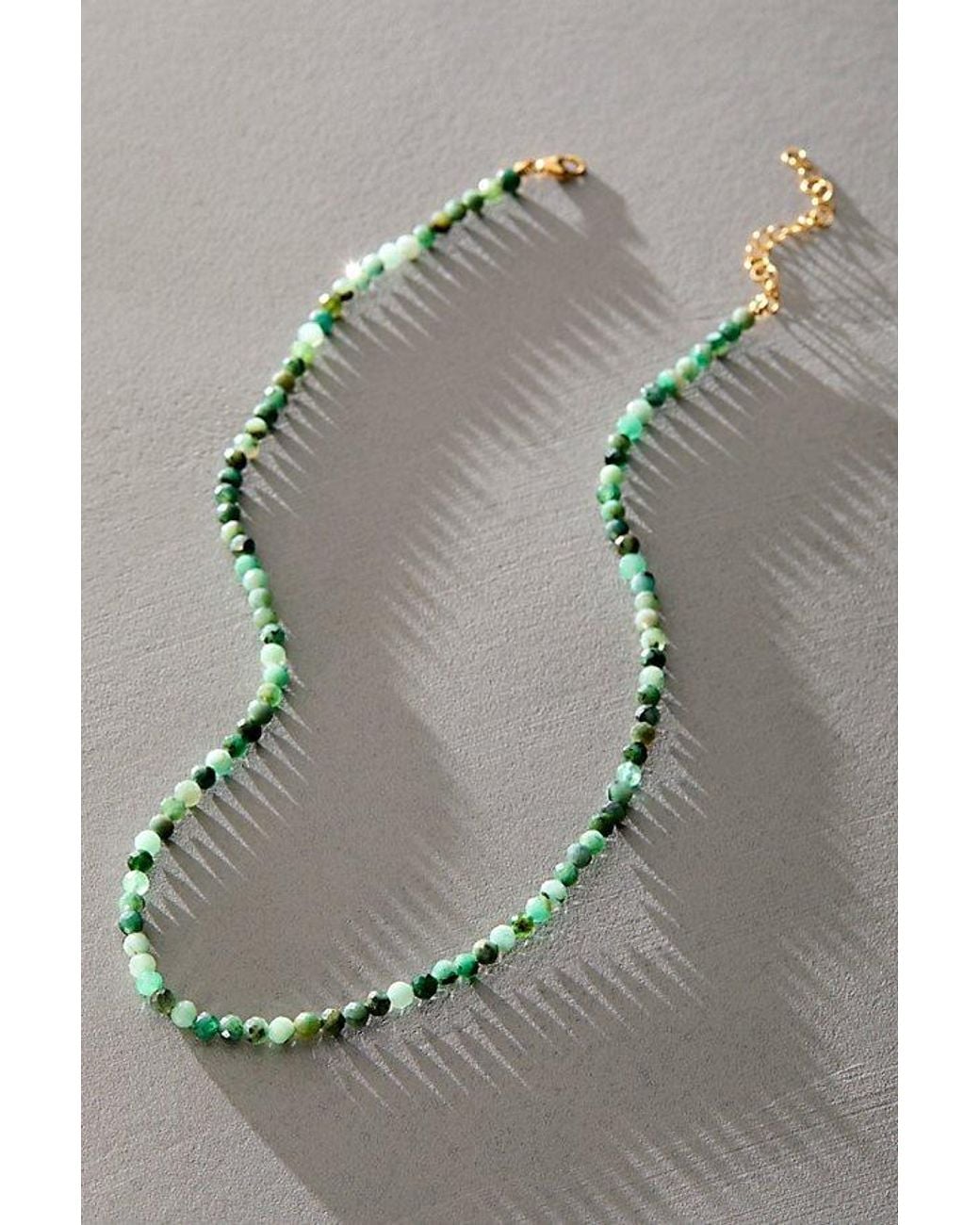 Atma Prema Natural Stone Necklace in Gray | Lyst