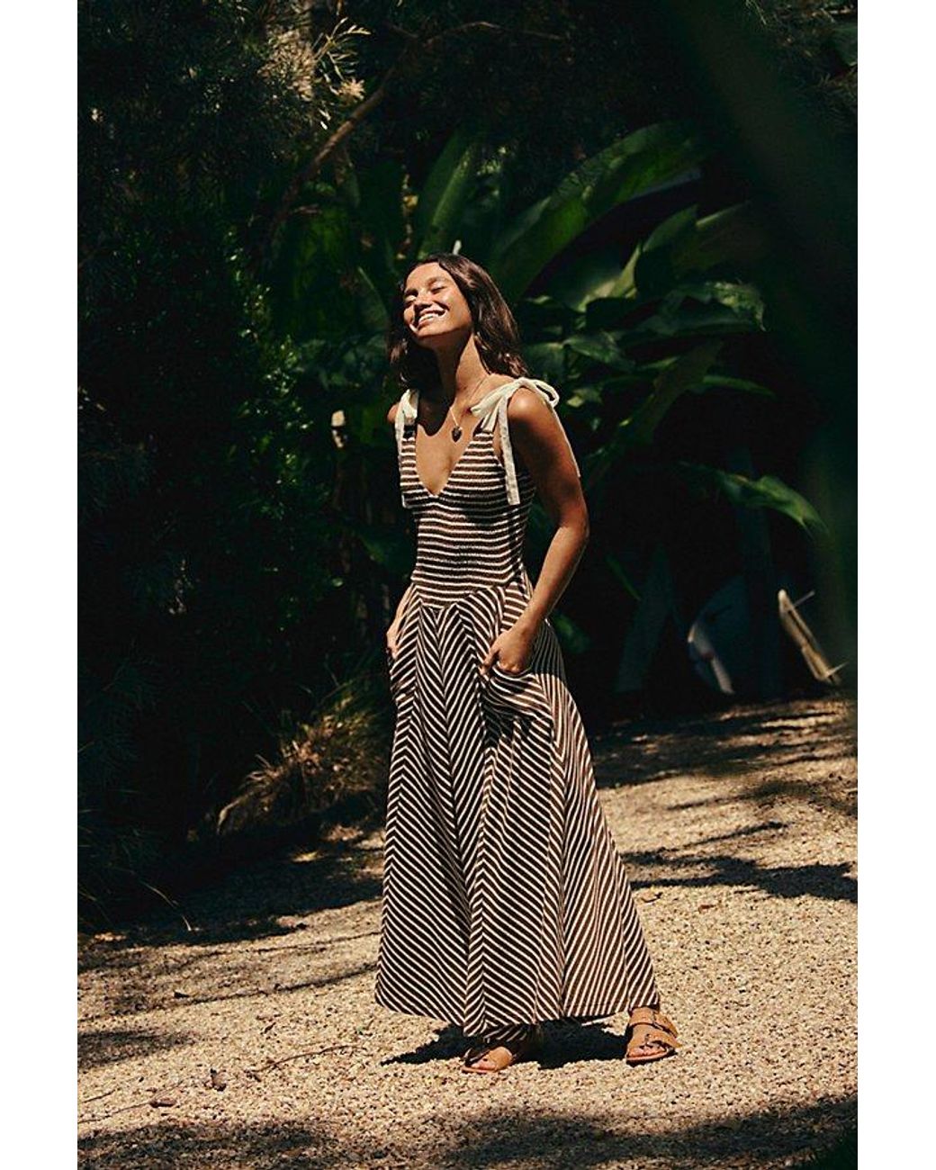 Free People Cecelia Midi Dress in Black | Lyst