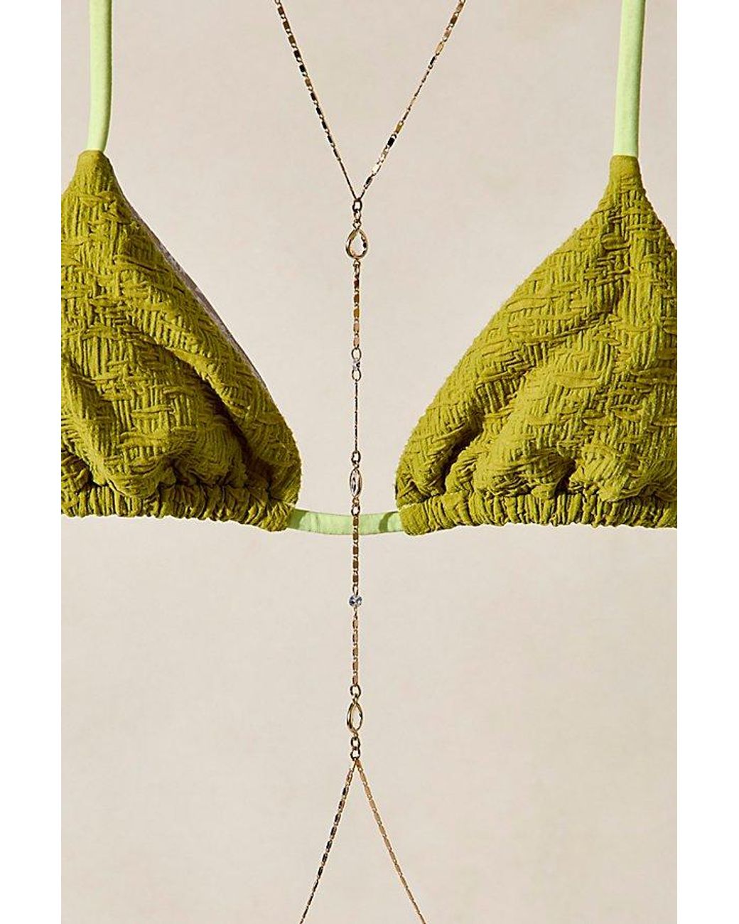 Free People Lele Bikini Chain in Metallic | Lyst UK