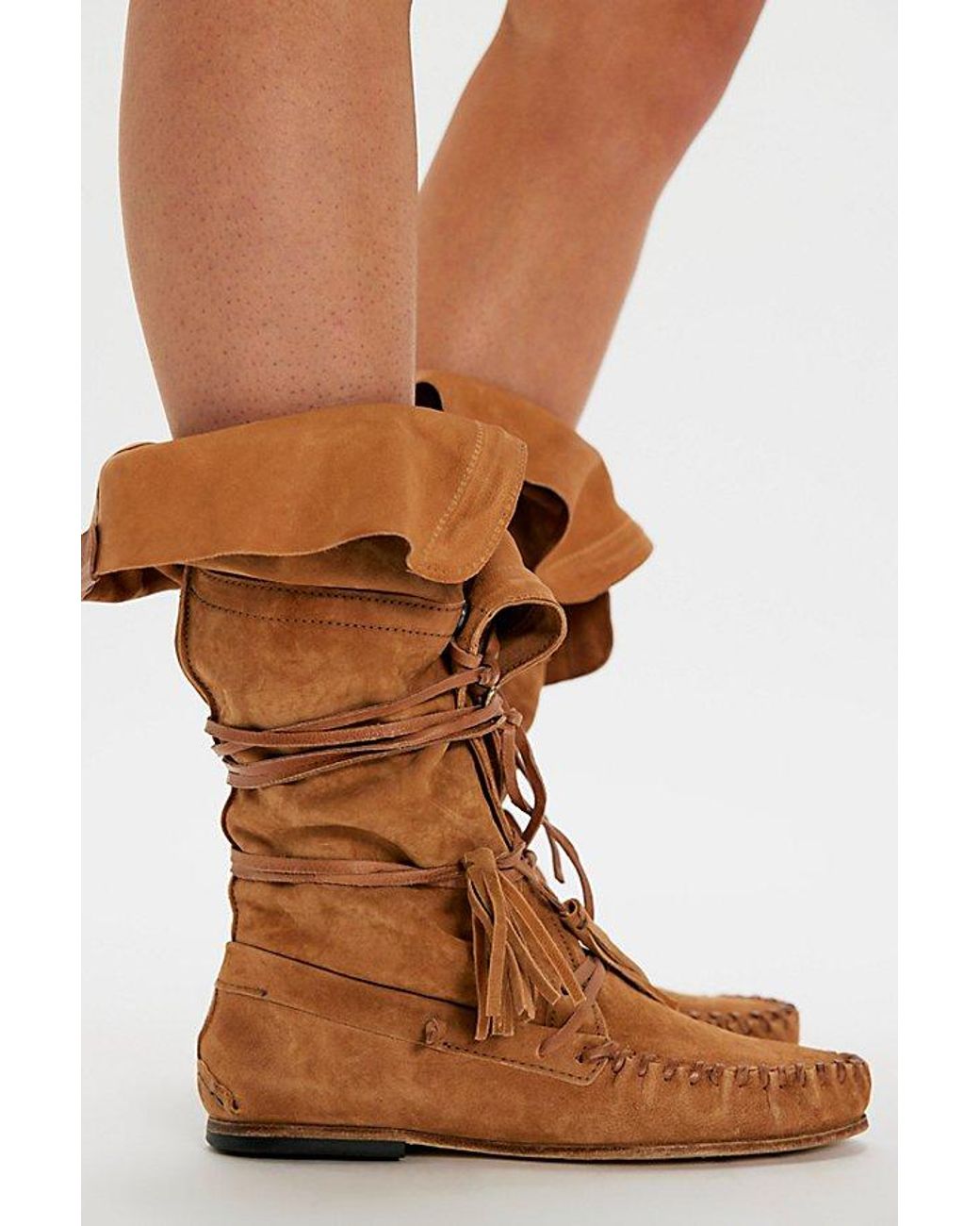 A.s.98 Davis Tall Mocc Boots in Brown | Lyst
