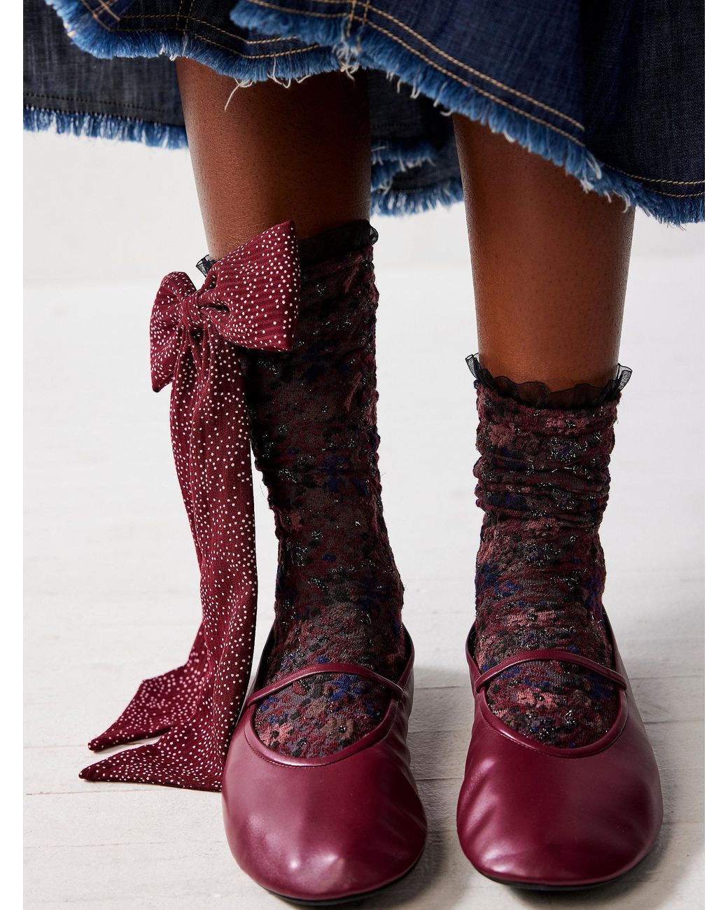 Free People Moira Mary Jane Flats in Red | Lyst