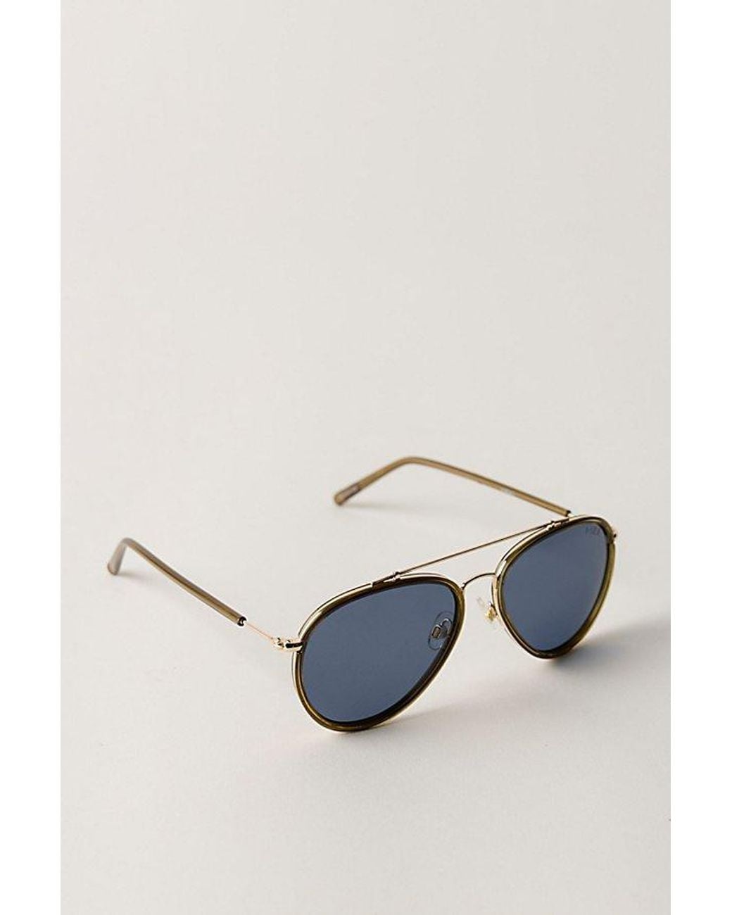 Free People Tatum Polarized Aviator Sunglasses in Blue | Lyst UK
