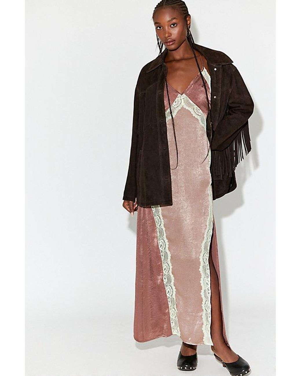 Intimately By Free People Some Kind Of Love Maxi Slip in Brown | Lyst