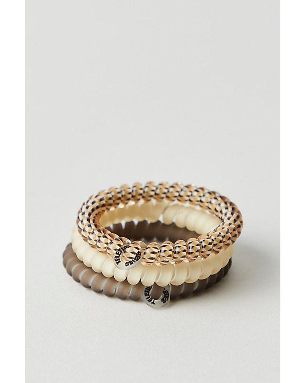 Teleties Small Coil Hair Tie Pack in Metallic | Lyst