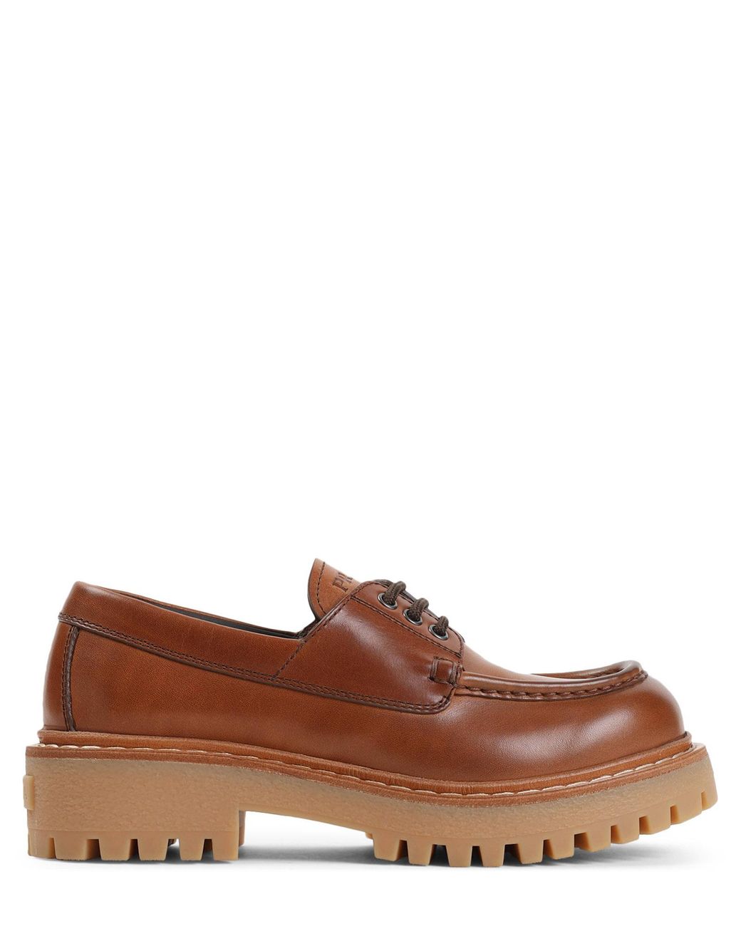 Prada S. Moritz Derby Shoes in Brown | Lyst