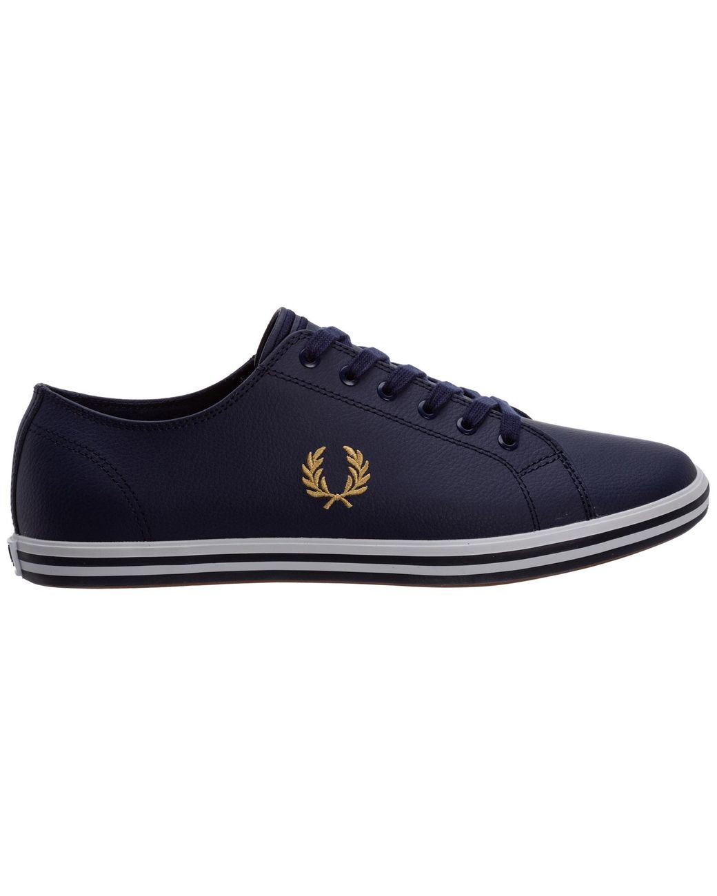 Fred Perry Men's Shoes Leather Trainers Sneakers in Carbon Blue (Blue ...
