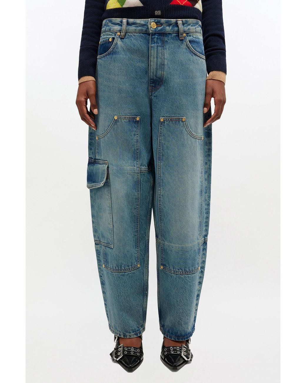Ganni Tint Rigid Audri Jeans in Blue | Lyst UK