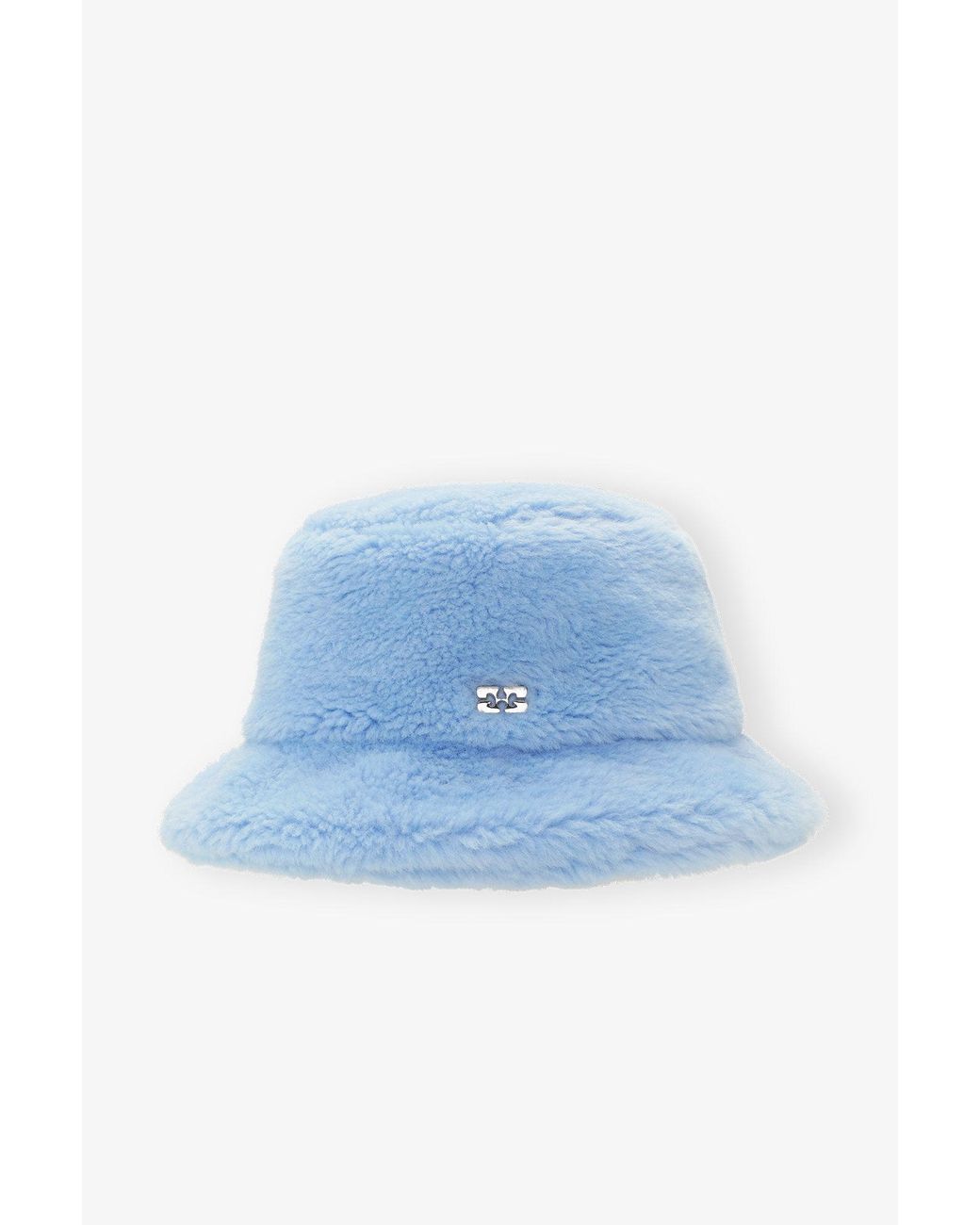 Ganni Light Fluffy Tech Bucket Hat in Blue | Lyst