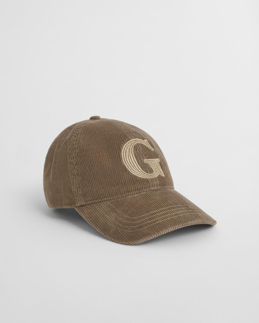 GANT G Embroidered Corduroy Cap Taupe in Brown | Lyst UK