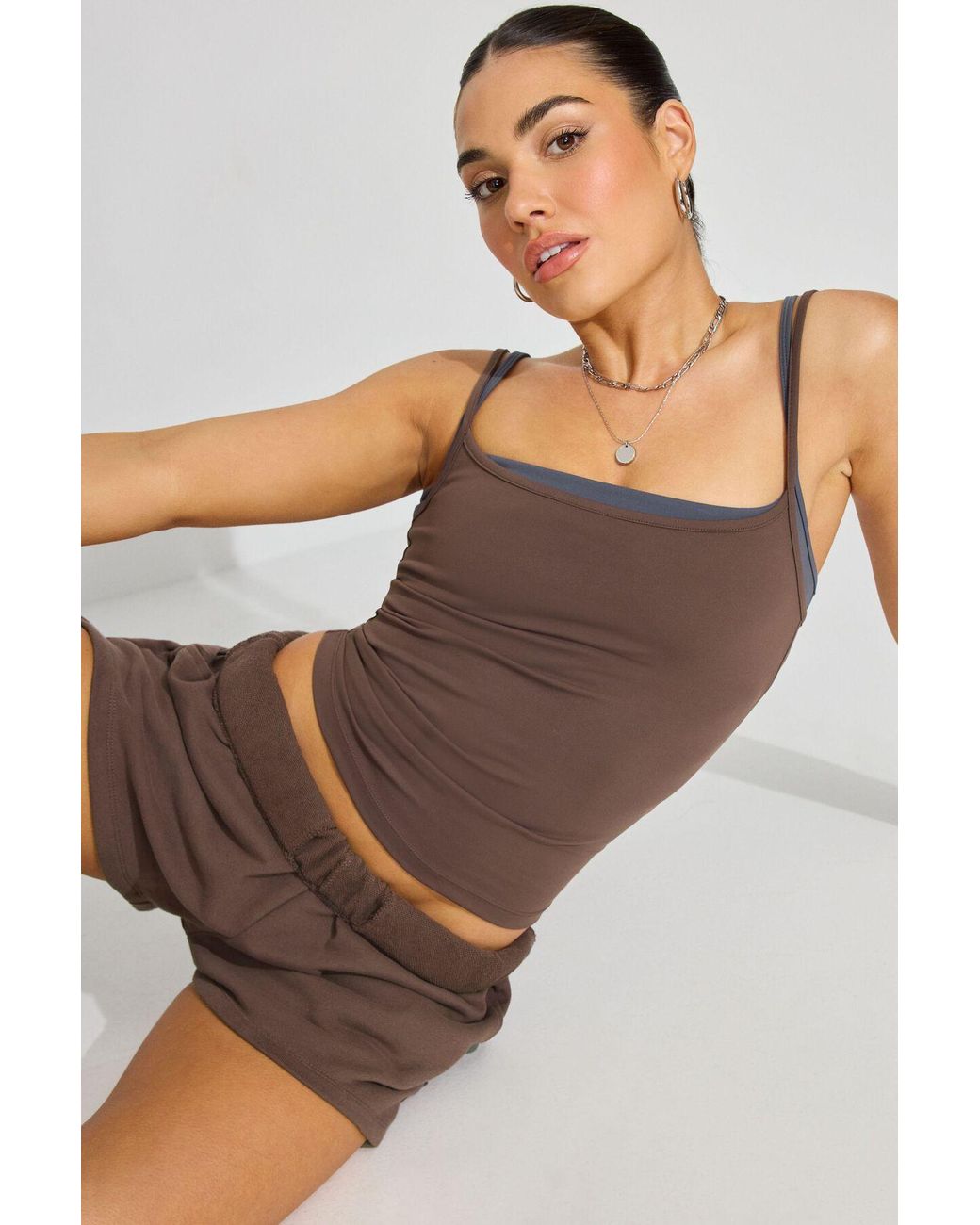 Garage Sleek Scoop Cami Top in Gray | Lyst