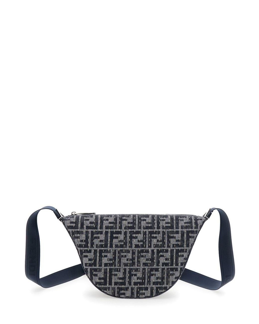 Fendi 'Small Melon' Shoulder Bag With All-Over Ff Motif in Gray for Men ...
