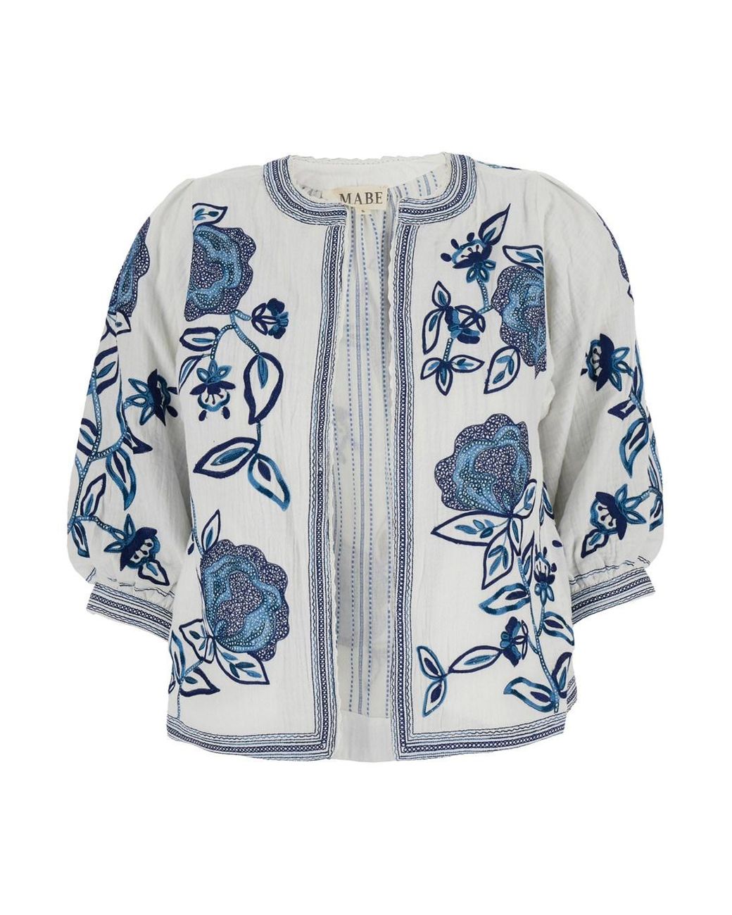 M.A.B.E 'Eden' Jacket With Puffed Sleeves And All-Over Floral Print in ...