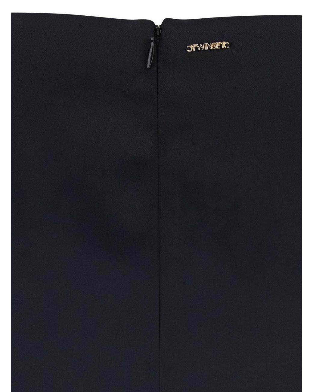 Twinset Skirt With Rear Concealed Zip Closure And Logo Plaque On in ...