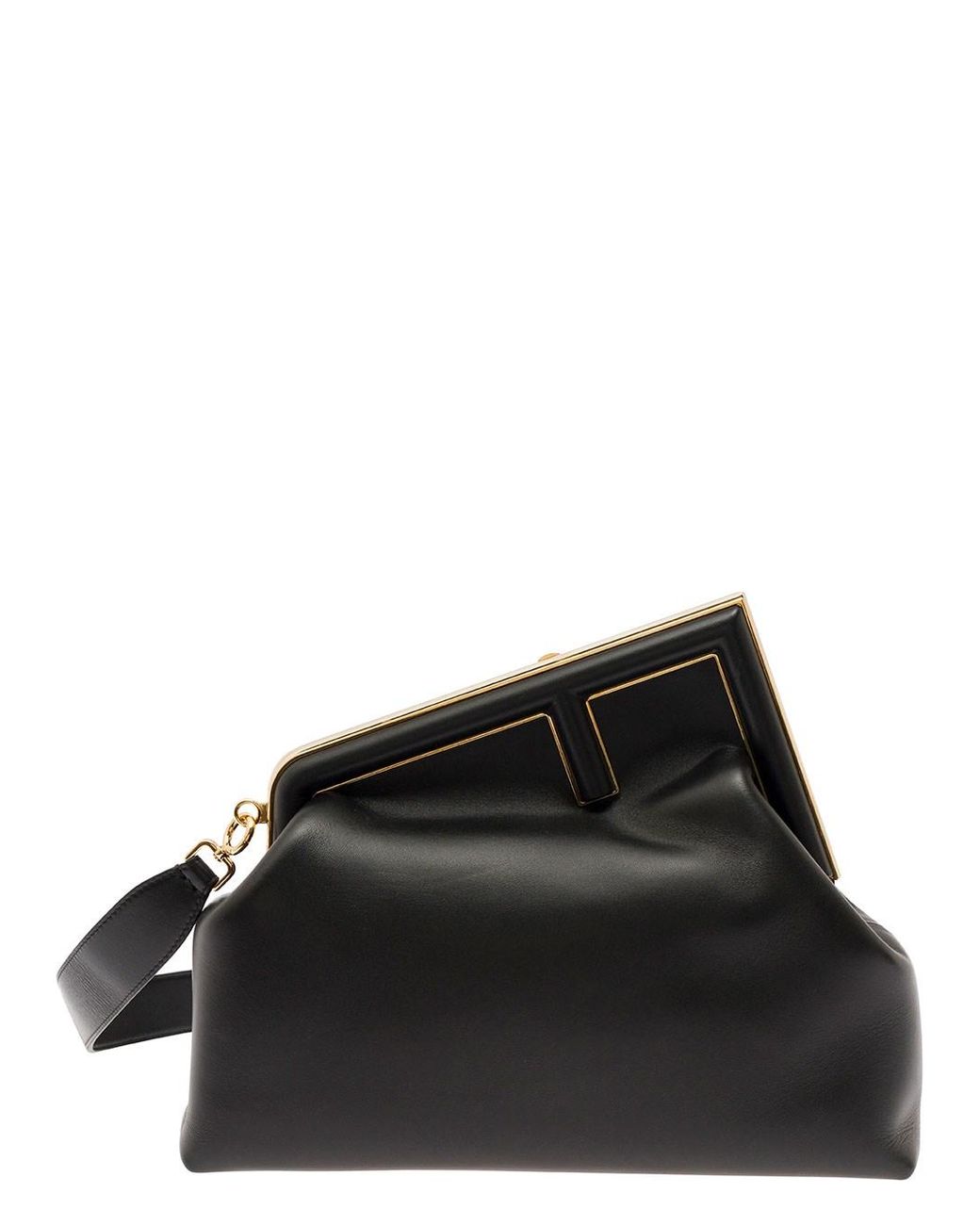 Fendi 'medium First Logo' Handbag With Shoulder Strap In Leather in ...