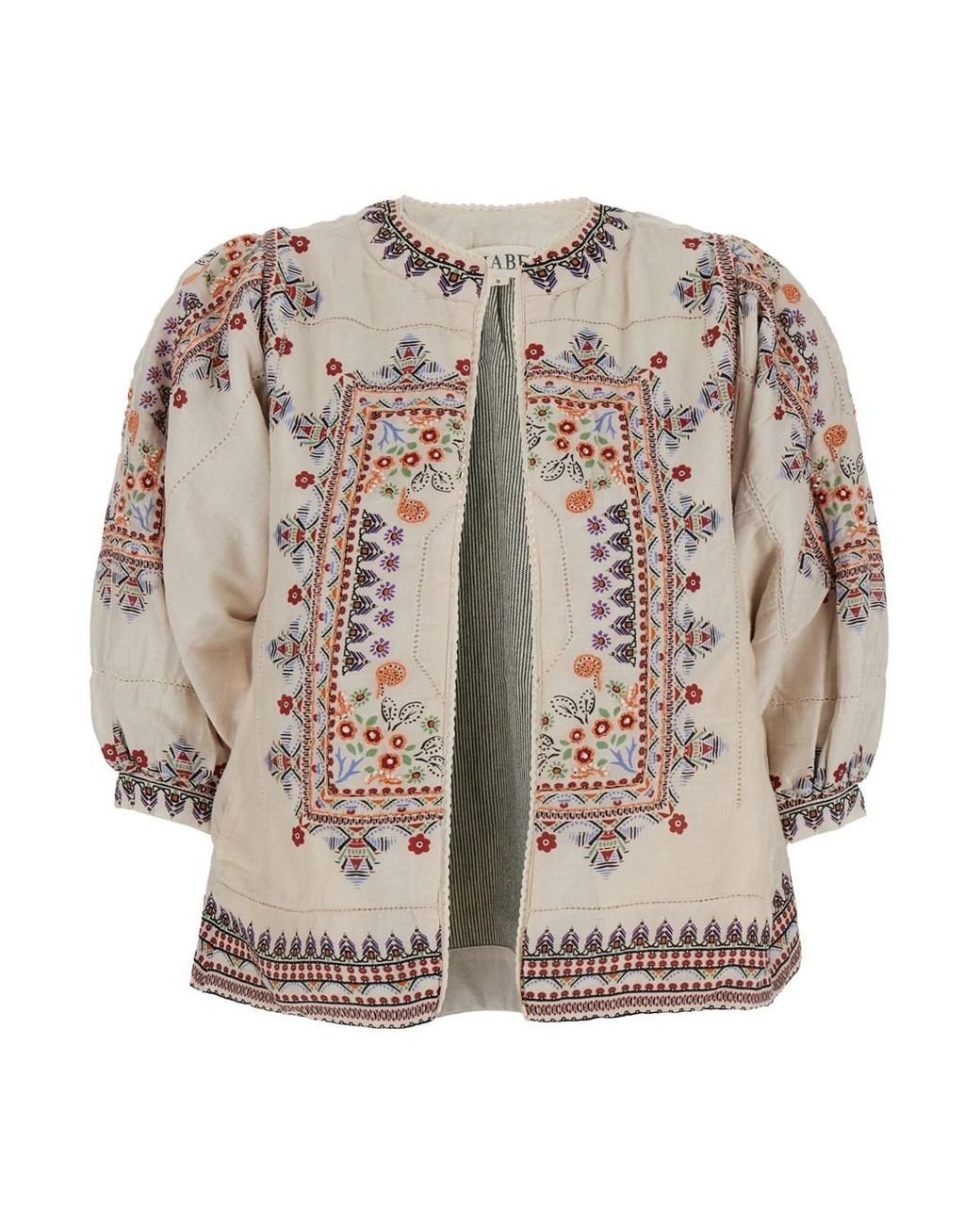 M.A.B.E 'Eden' Jacket With Puffed Sleeves And All-Over Floral in ...