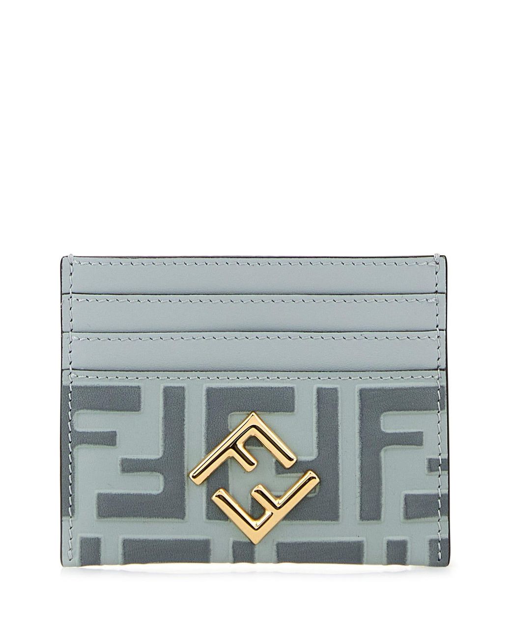 Fendi Card Case Gold in Grey | Lyst UK