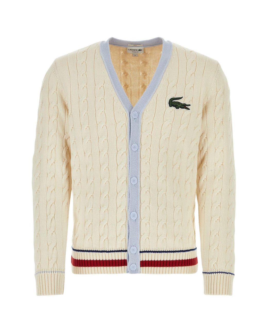 Lacoste Cardigan in White for Men | Lyst