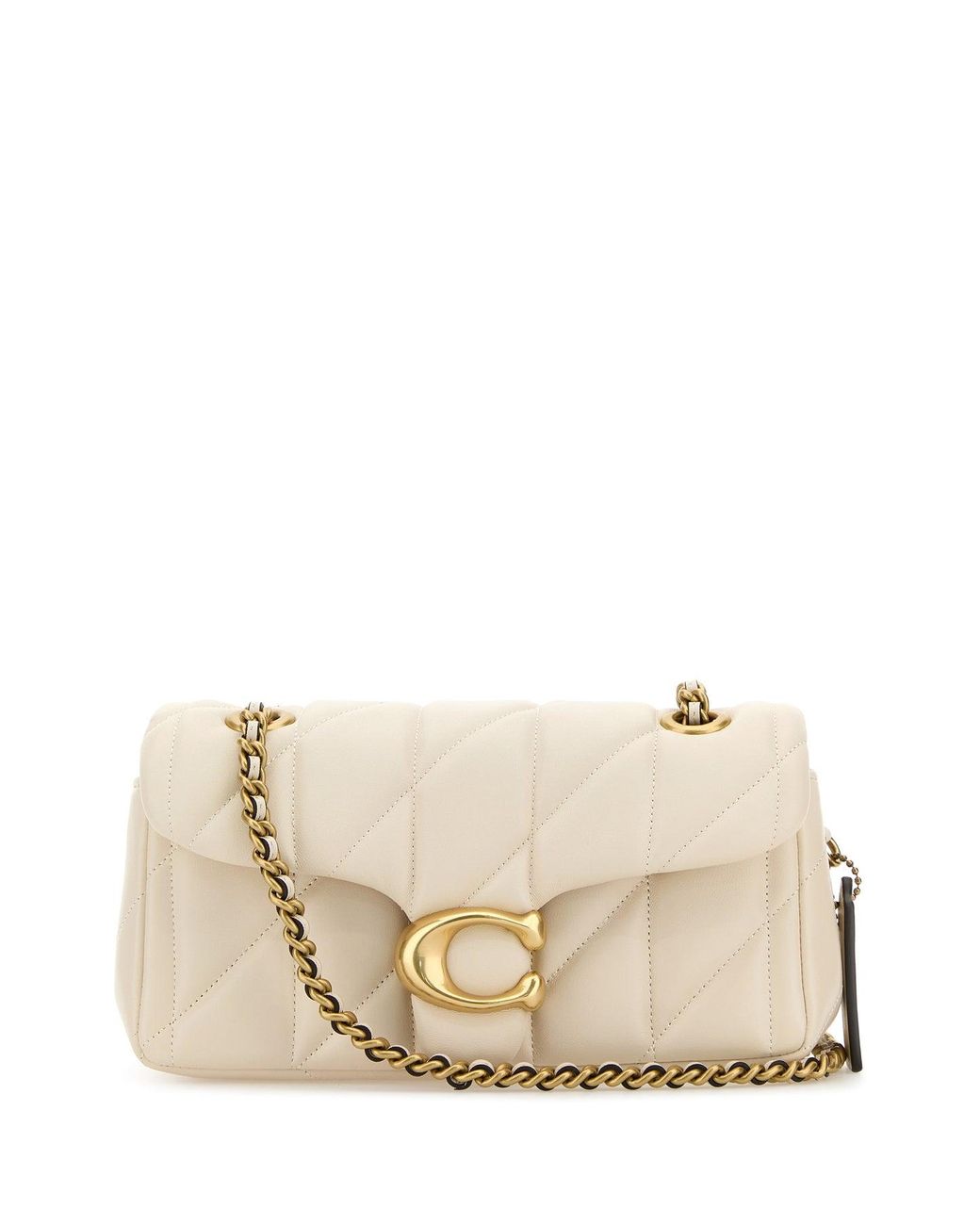 COACH Ivory Leather Tabby 20 Shoulder Bag in Natural | Lyst