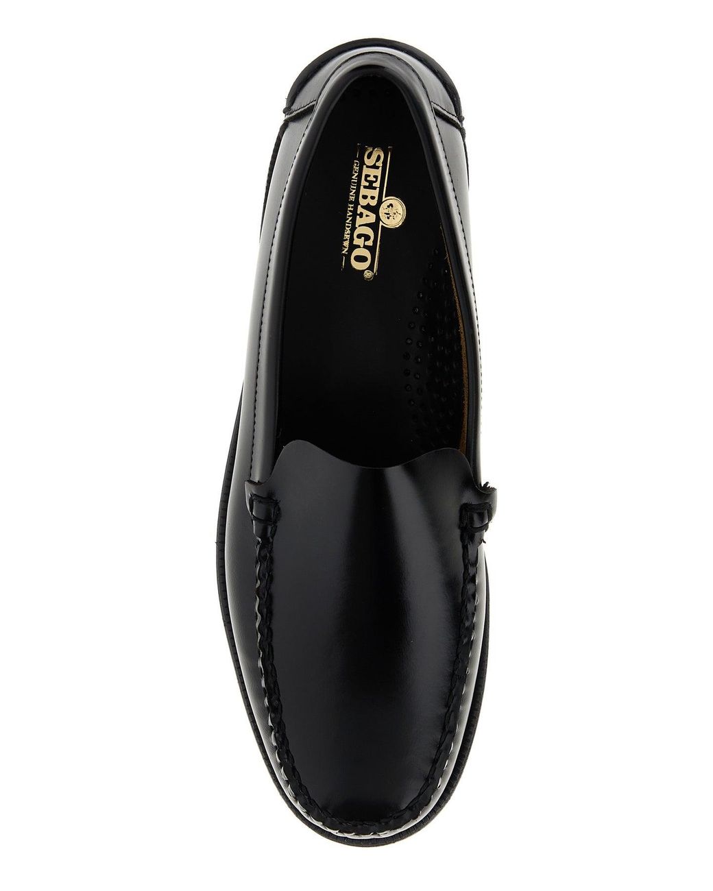 Sebago Black Leather Frank Loafers for Men | Lyst