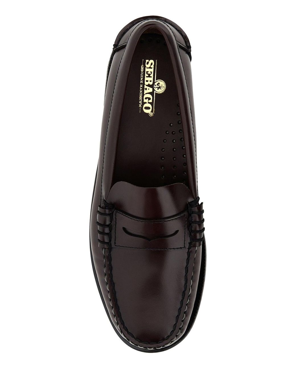 Sebago Dark Brown Leather Classic Dan Loafers in Black | Lyst