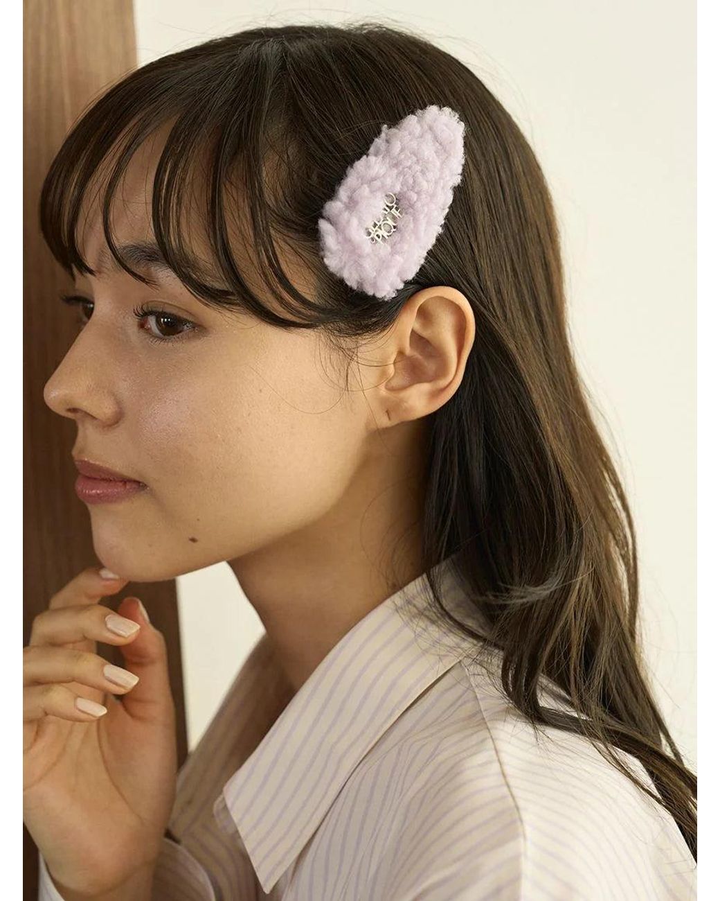 gelato pique Logo Boa Fleece Hairpin in Pink | Lyst