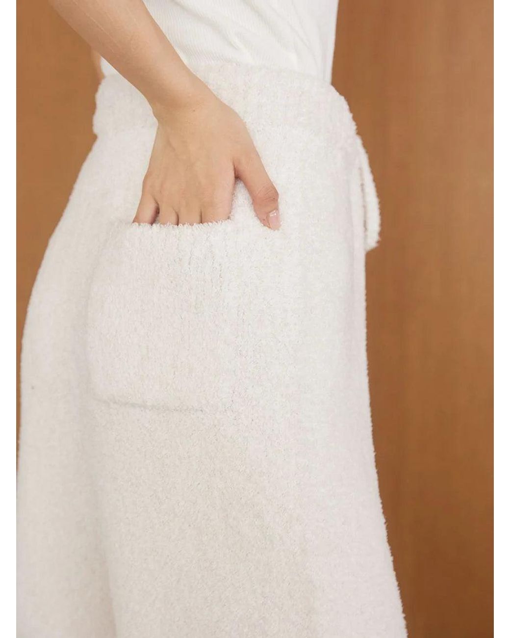gelato pique Melange Logo Embroidered Long Pants in White | Lyst