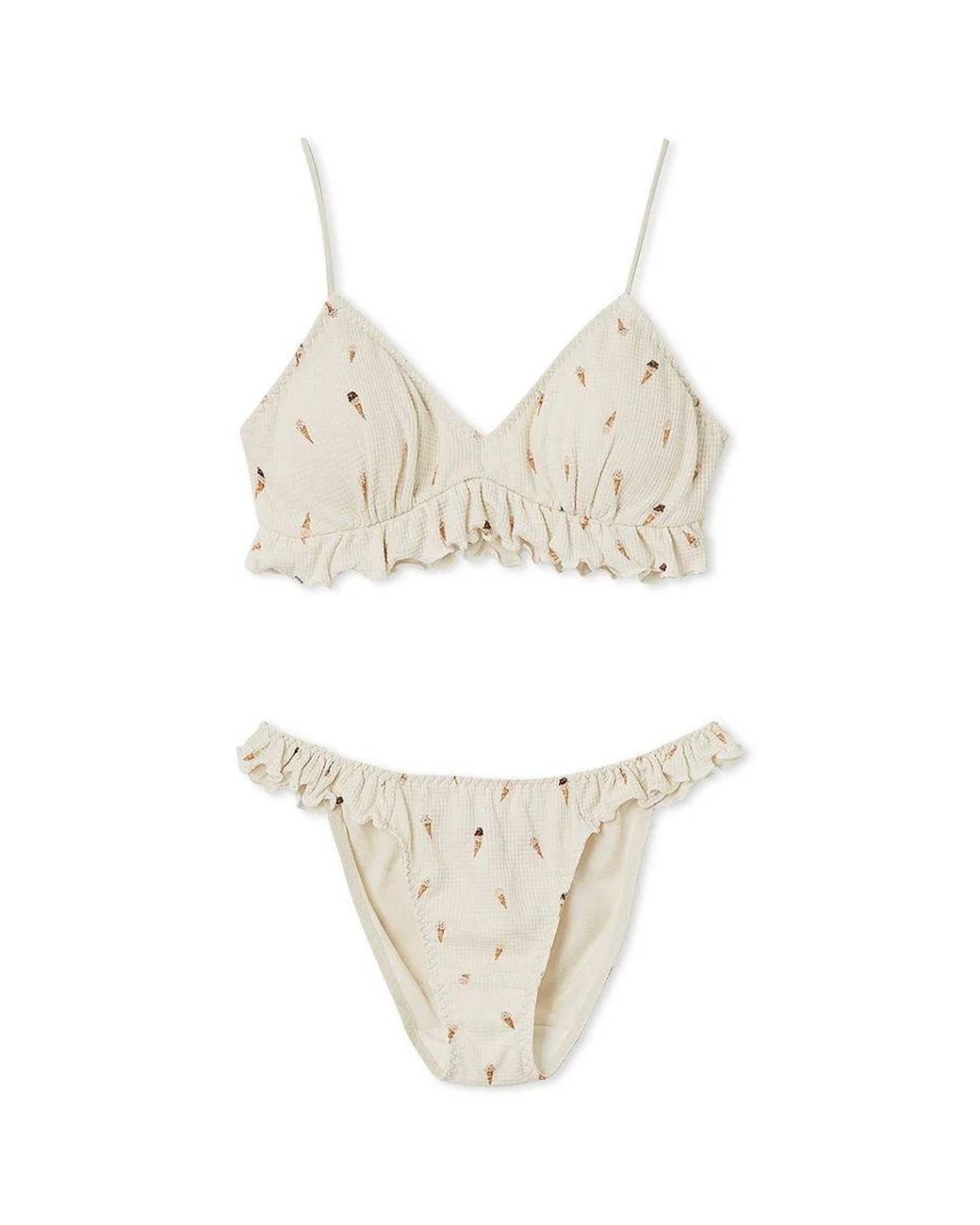 gelato pique Ice Cream Waffle Bra & Underwear Set in White | Lyst