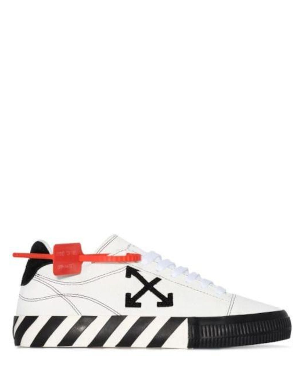 Off-White c/o Virgil Abloh Vulcanized Low Leather Trainers in White ...