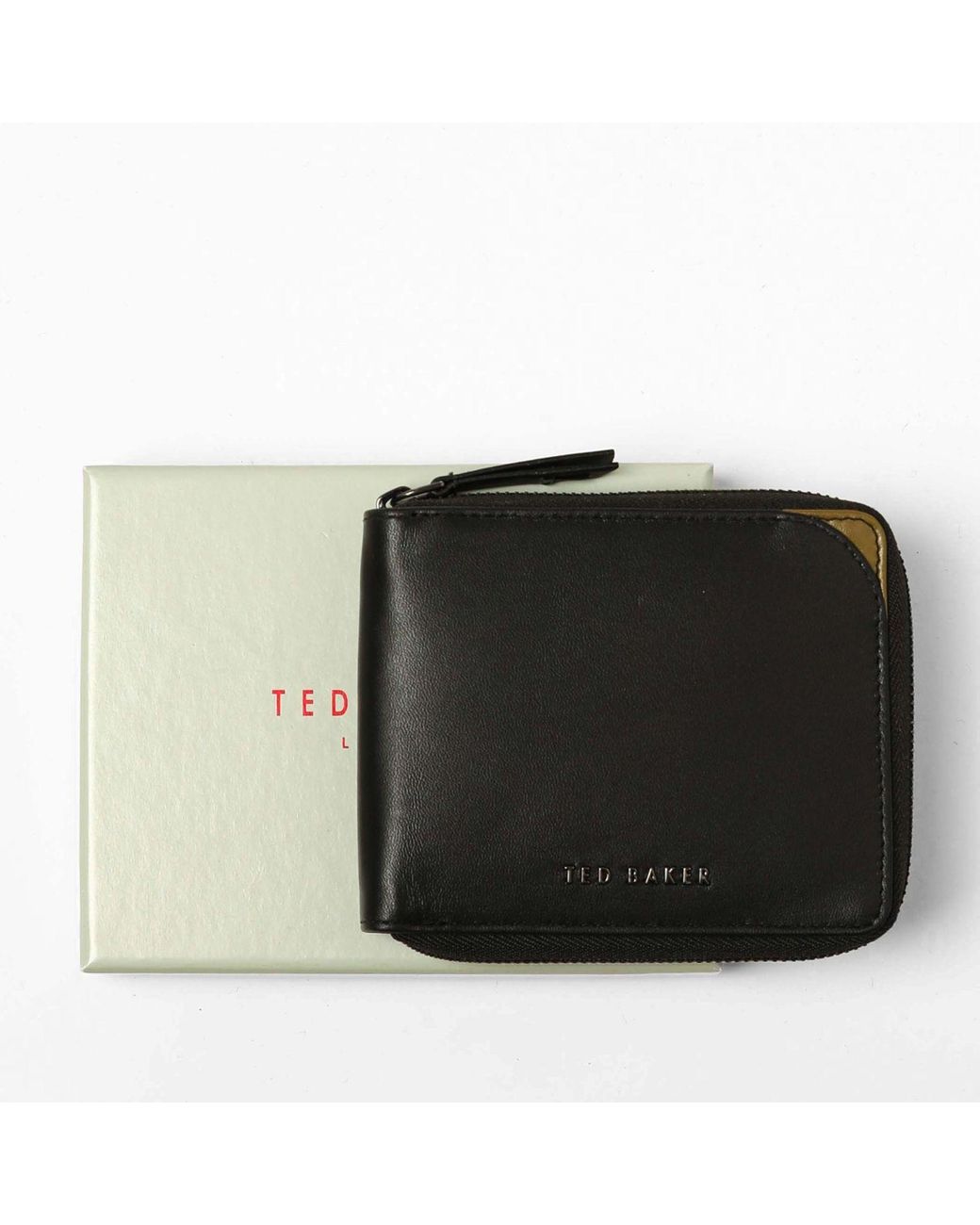 Ted Baker Finniecorner Detail Zip Around Wallet in Black for Men | Lyst UK