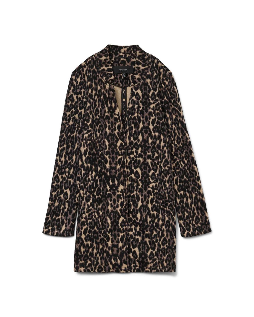 Vero Moda Brushed Katrine Leopard Print Jacket in Black | Lyst UK