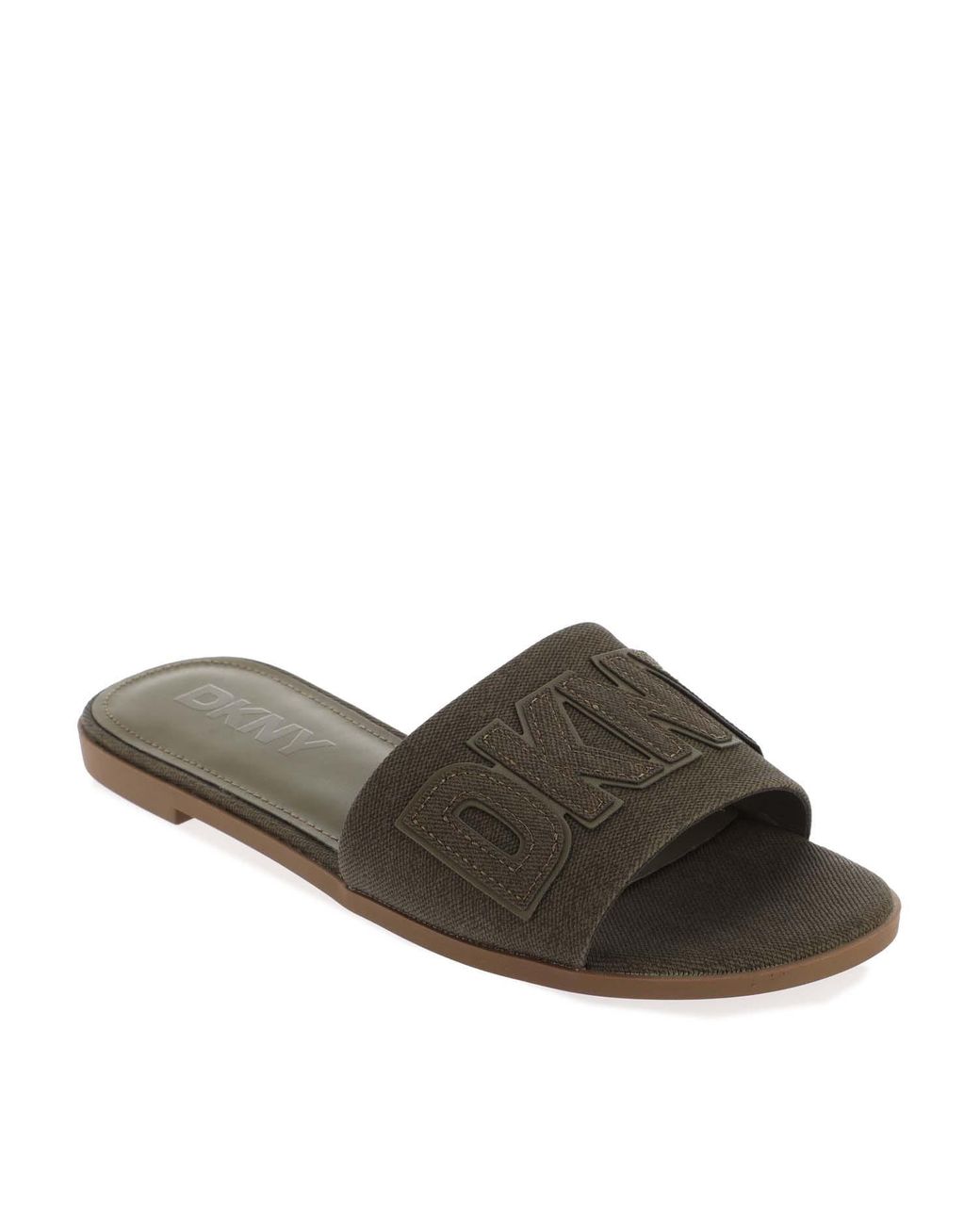 DKNY Willow Flat Sliders Size 4 in Green | Lyst UK