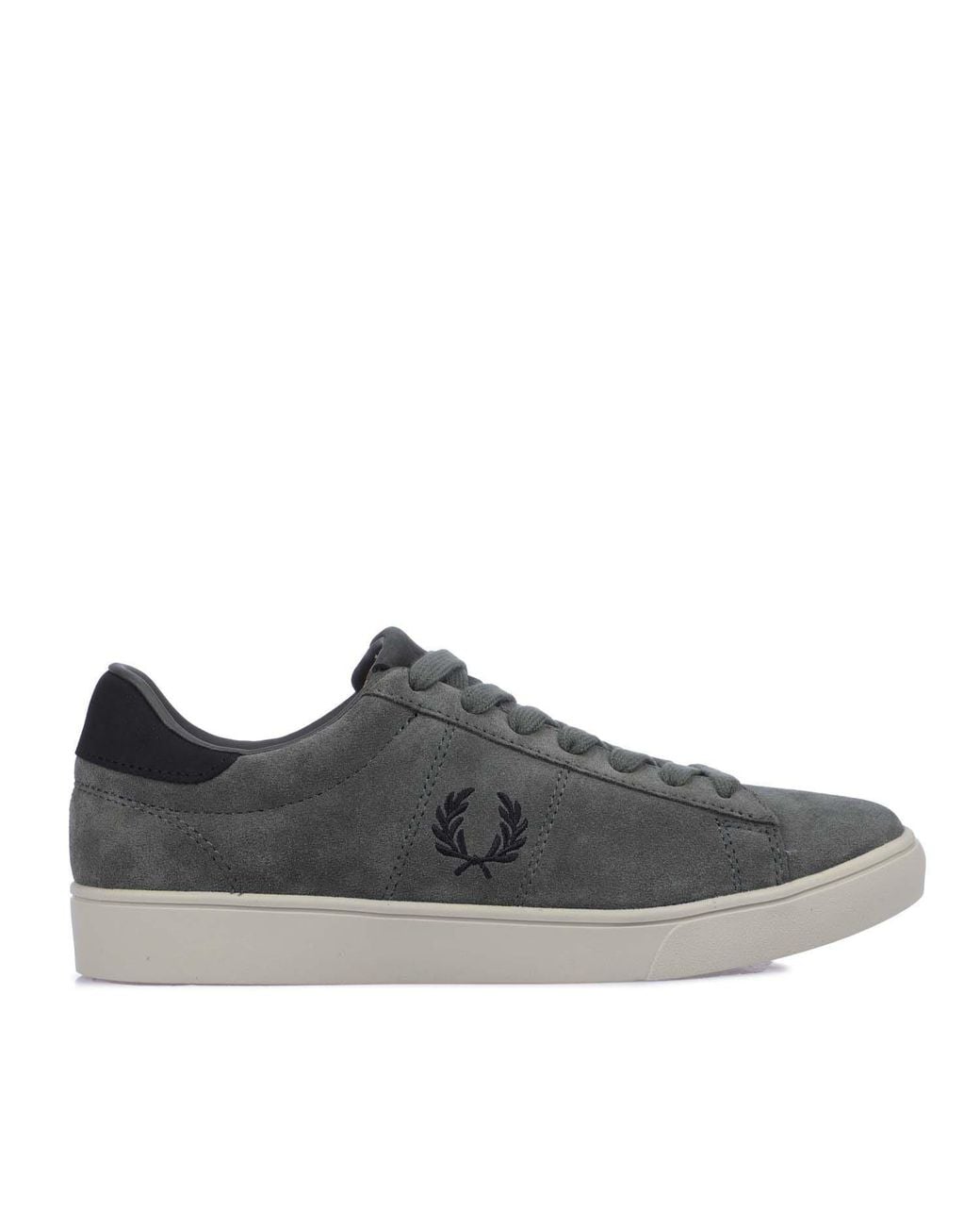Fred Perry Spencer Suede Trainers Size 3 in Grey for Men | Lyst UK
