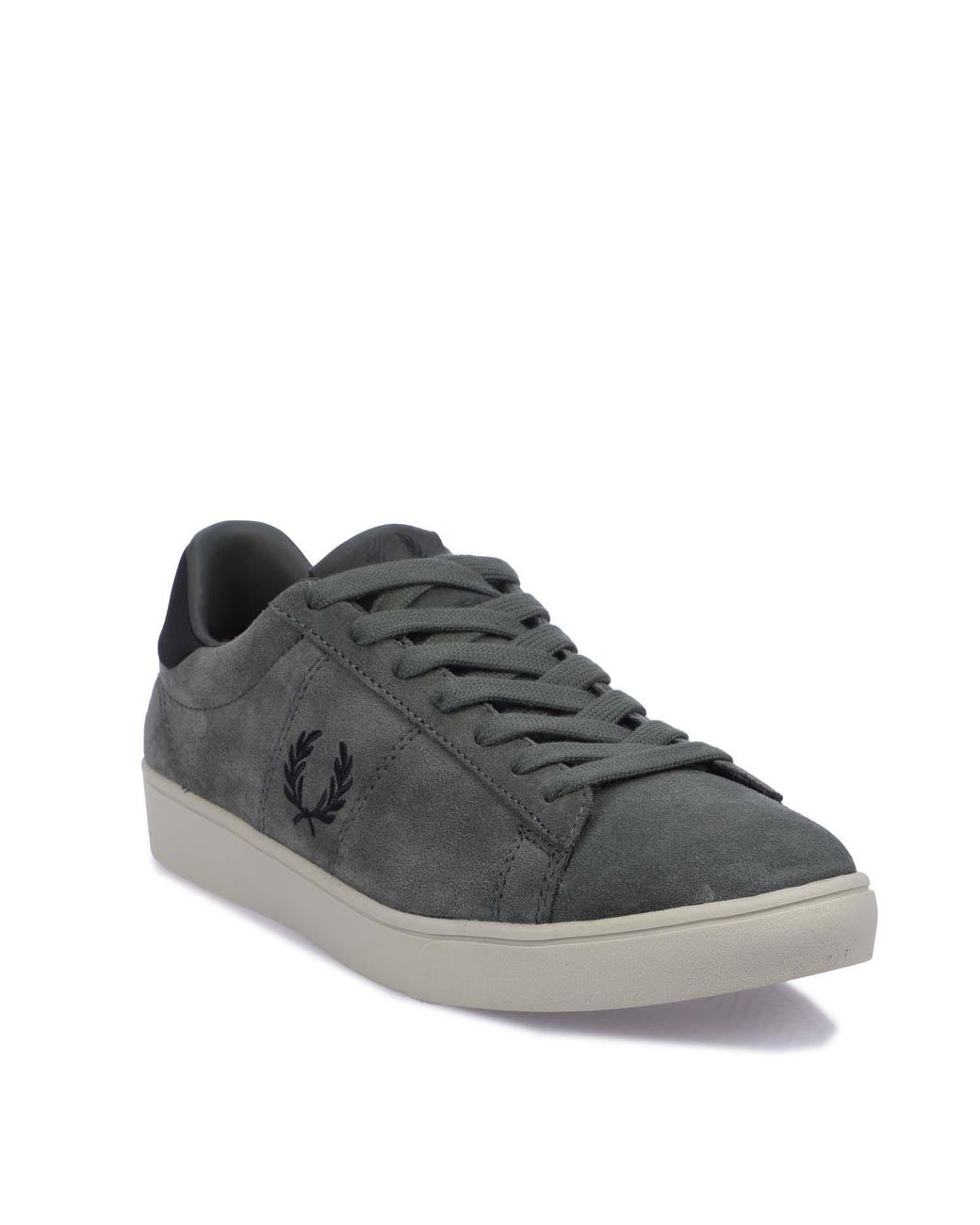 Fred Perry Spencer Suede Trainers Size 3 in Grey for Men | Lyst UK