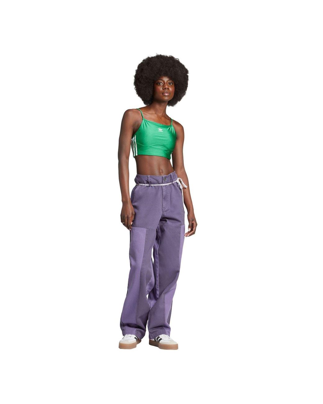adidas Originals Kseniaschnaider Patchwork Straight Leg Jeans in Purple ...