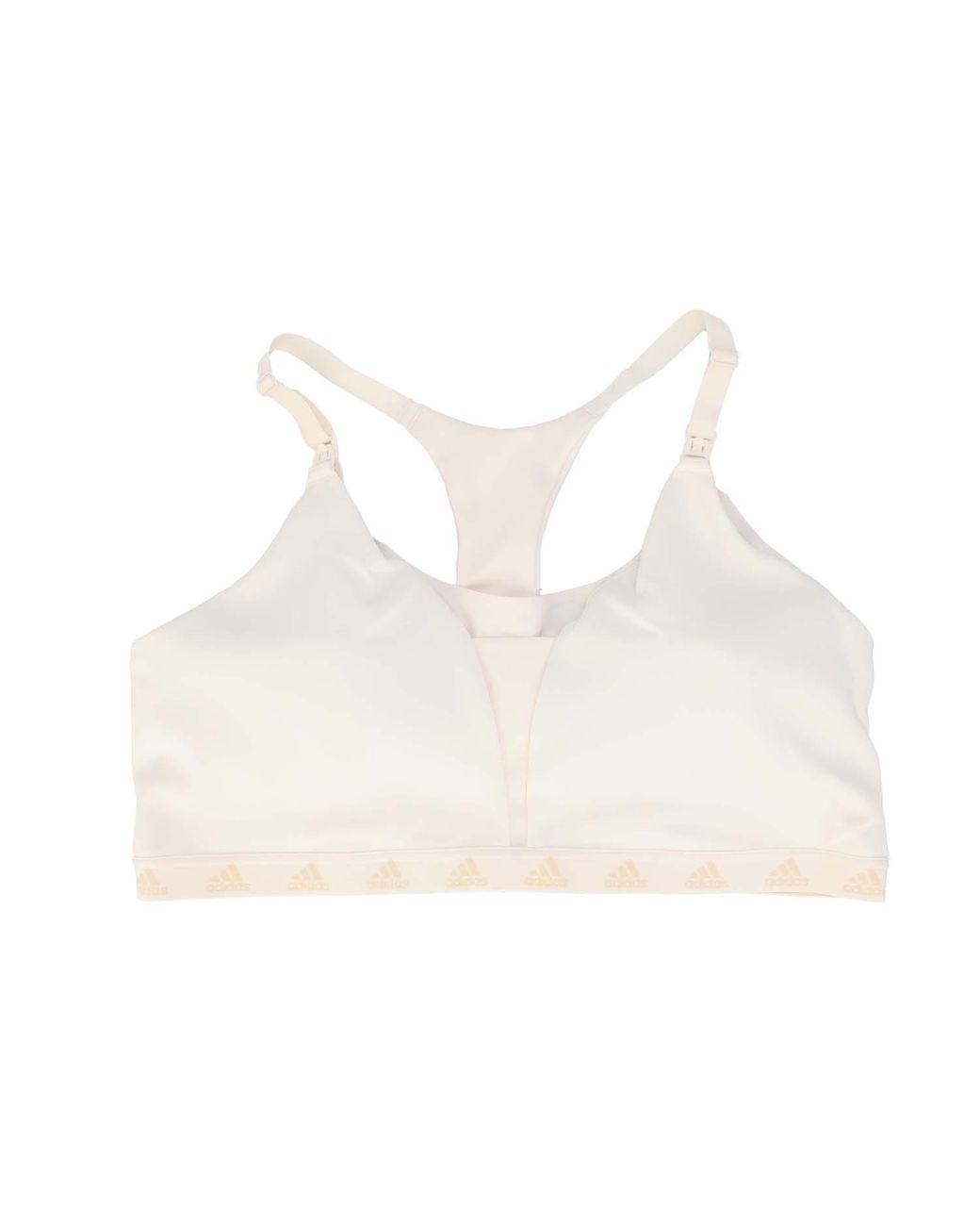 adidas Grow Positivity Light Support Nursing Bra in White | Lyst UK