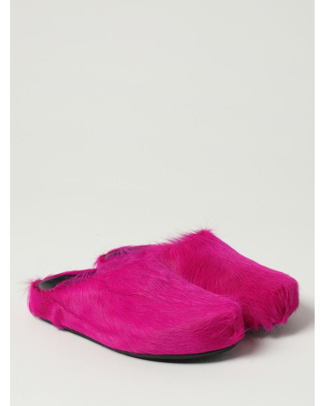 Marni Slippers With Hair Detail Casual Footwear in Pink for Men | Lyst