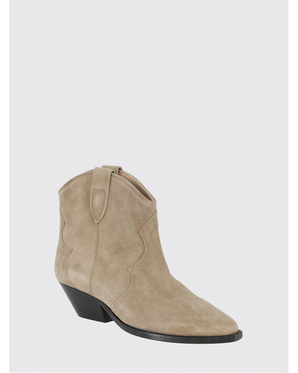 Isabel Marant Flat Ankle Boot in White | Lyst UK