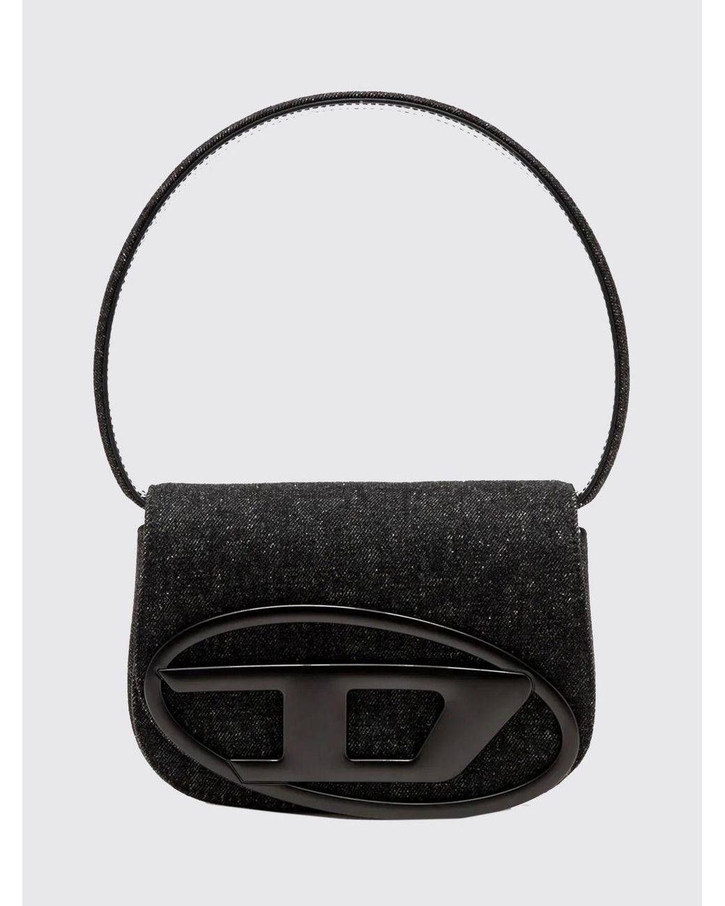 DIESEL 1Dr Denim Shoulder Bag in Black | Lyst