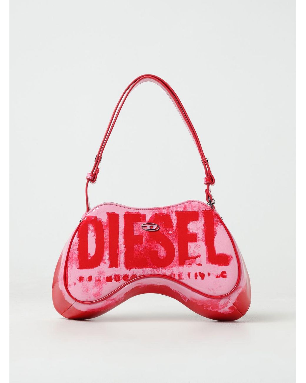 DIESEL Abstract-print Woven Shoulder Bag in Red | Lyst