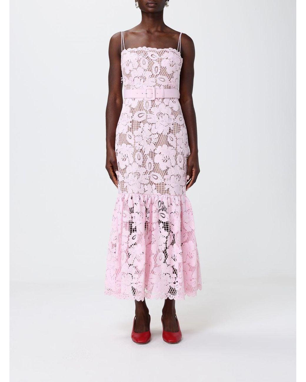 Self-Portrait Dress in Pink | Lyst UK